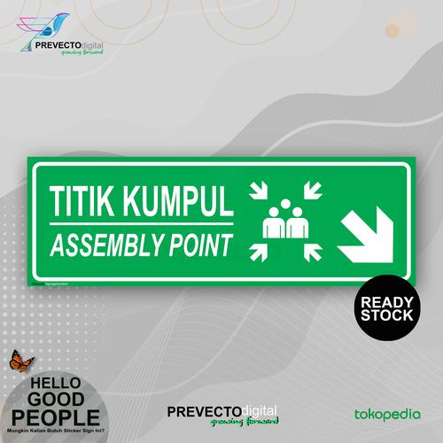 Jual Sticker Safety Sign K3 ARAH TITIK KUMPUL ARAH BAWAH POJOK KANAN ...