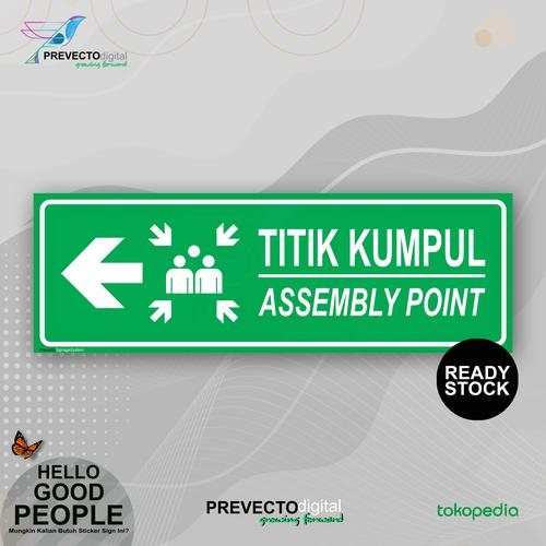 Jual Sticker Safety Sign K3 ARAH TITIK KUMPUL ARAH KIRI - 45x15cm ...