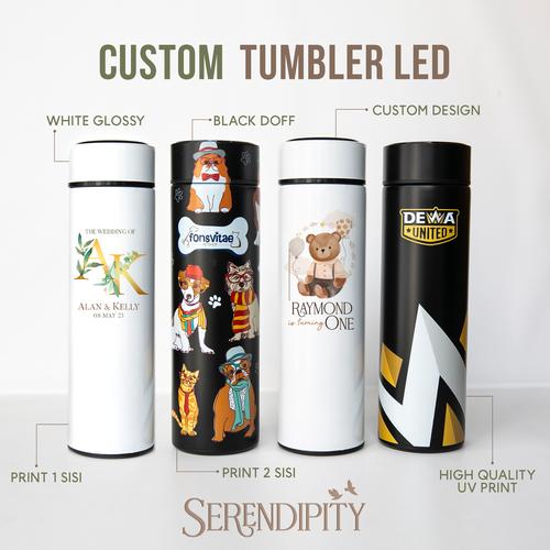 Jual Custom Tumbler LED Cetak UV Print Botol Minum Termos Gift Souvenir ...