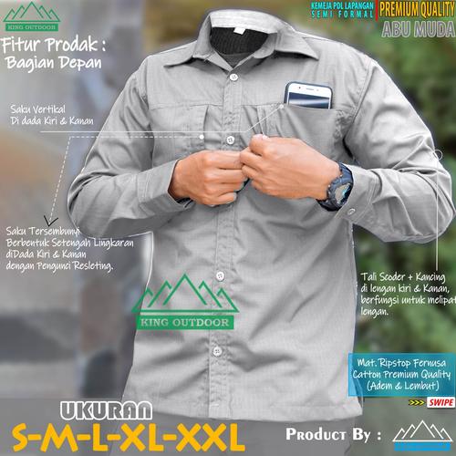 Jual KEMEJA PDL SEMI FORMAl BAHAN RIPSTOP FERNUSA PREMIUM WARNA BIRU ...