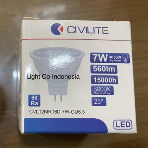 Jual Civilite Led 7watt MR16 Dimmable 220v 3000k / led 7w mr16 dimmer 220v - Mr16 - Kota ...