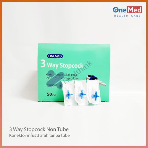 Jual 3 Way Stopcock No Tube Onemed Per PCS/ ECER/ Konektor Infus/ Three ...