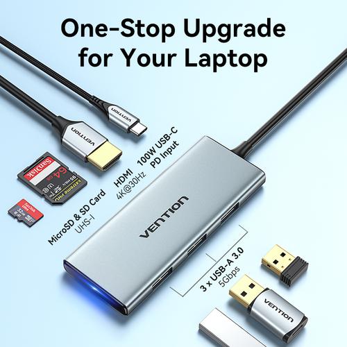 Jual Vention Multiport Usb Type C Ultra Slim Design Docking Converter ...