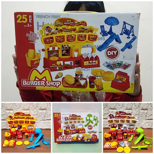 Jual Mainan DIY Burger Shop Anak Perempuan Edukasi Masak Masakan ...