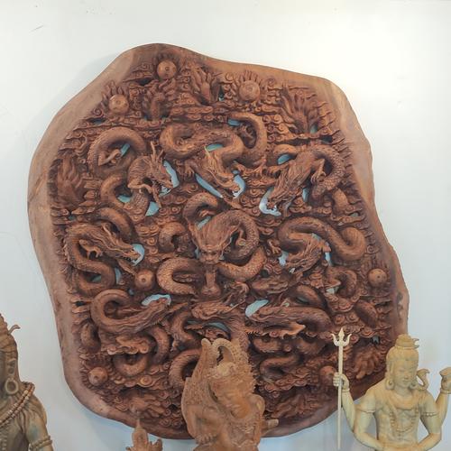 Jual RELIEF NAGA - UKIRAN 9 NAGA DARI KAYU - PENGERAJIN BALI - Kab ...