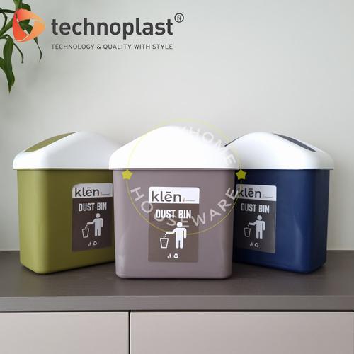Jual TECHNOPLAST Klen Clean Square Dustbin Swing 8L | Tempat Sampah 8 ...