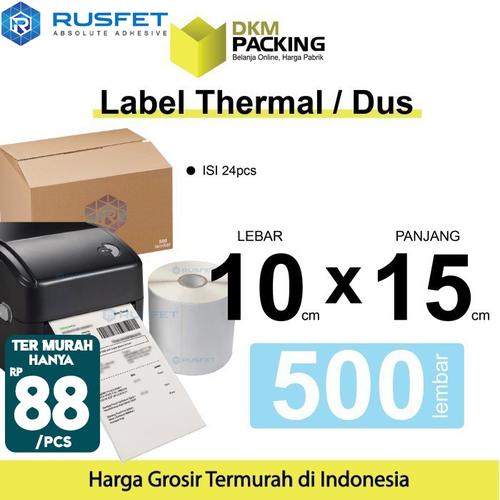 Jual Resi Sticker Thermal Printer Stiker Label Barcode POS A6 10x15cm ...
