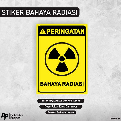 Jual Sticker Peringatan bahaya radiasi / stiker awas bahaya radiasi - L ...
