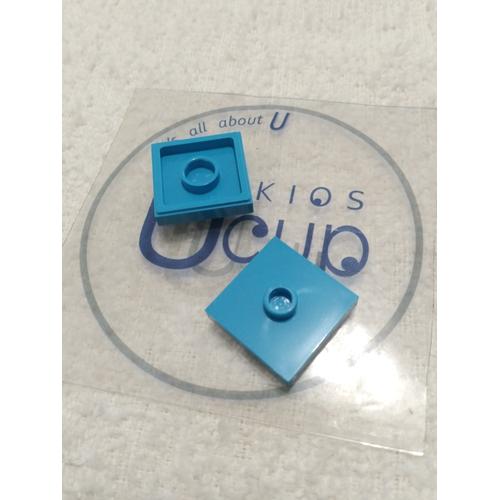Jual LEGO PART 87580, Plate, Modified 2 x 2,1 Stud in Center, DARK ...