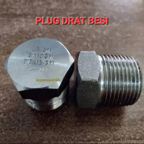 Jual 1/2" PLUG HEX DRAT BESI 1/2 INCH CLASS 3000 TUTUP PIPA - Jakarta ...