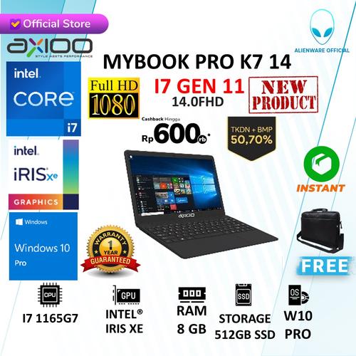 Promo AXIOO MYBOOK PRO K7 14 I7 1165G7 8GB 512SSD IRISXE W10PRO 14.0FHD ...