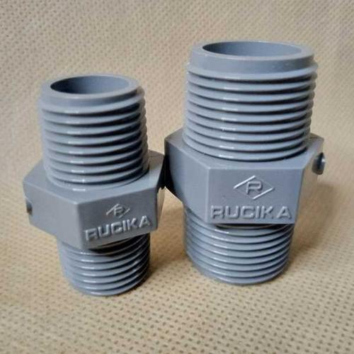 Jual Double Dobel Nipple Nepel Drat Plastik PVC Rucika 1/2 Inch - Kab ...