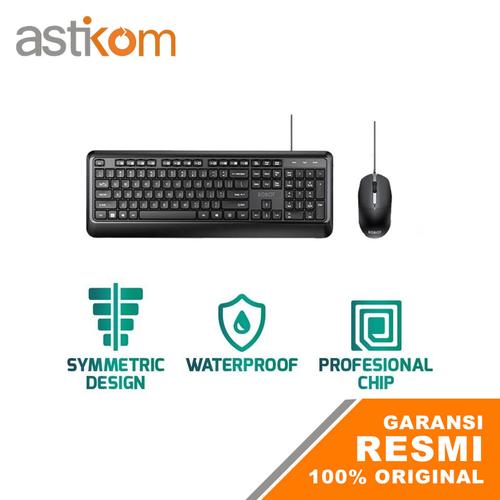 Jual Keyboard Mouse Robot KM2600 Wired Black - Kota Denpasar - astikom ...