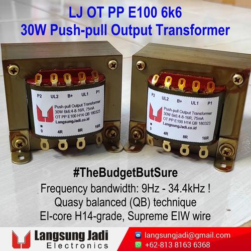 Jual LJ OT PP E100 6k6 30W Push-pull Output Transformer EL34 6CA7 KT66 6L6 - OT (no cover) - Kab ...