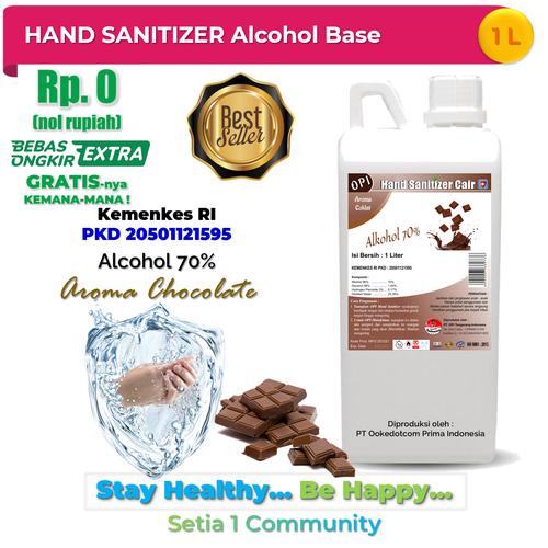 Jual Refill Hand Sanitizer Cair 1 Liter Aroma Chocolate Coklat KEMENKES ...