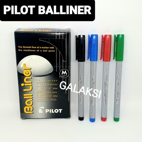 Jual [BOX/12 PCS] PULPEN PILOT BALLINER 0.8MM BL-5M - Hitam - Kota ...
