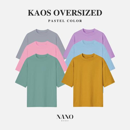 Jual Kaos Polos Oversized Unisex Cotton Combed 24S Premium (Pastel ...
