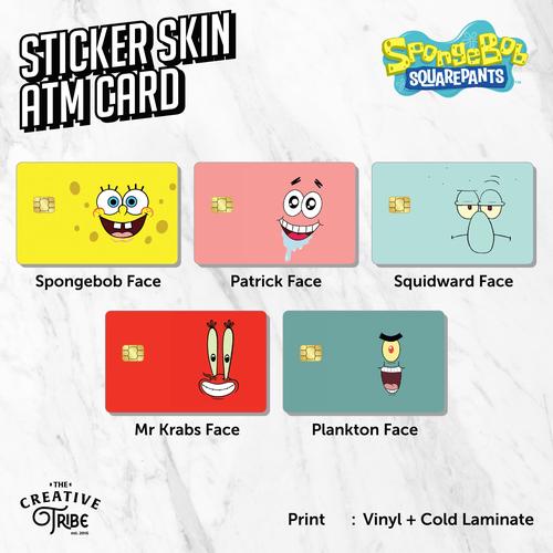 Jual Spongebob Face Sticker Card Skin - Vinyl Debit Credit Emoney Flazz ...