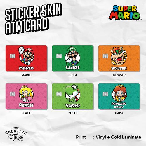 Jual Super Mario Bros Sticker Card Skin - Vinyl Debit Credit Emoney ...