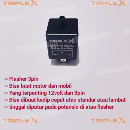 Jual flasher 3pin sein led flaser sen 3kaki reting otomatis leting ...