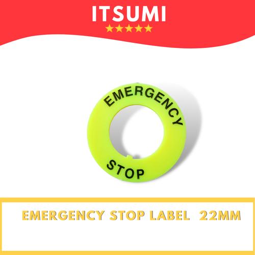 Jual EMERGENCY STOP Label Panel Bulat Round Kuning 22mm - Kota Batam ...
