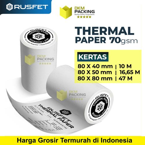Jual Paper Termal Kertas Thermal Printer Struk Kasir POS Barcode RUSFET ...