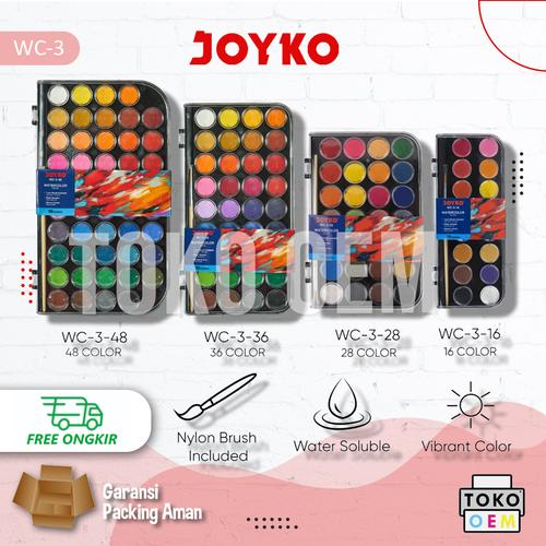 Jual JOYKO WATERCOLOR SET WC-3 CAT AIR PADAT WARNA LUKIS MEWARNAI ...