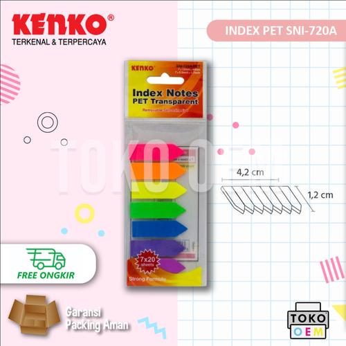 Jual KENKO STICKY NOTE SNI-720A INDEX PANAH ARROW NOTES PET TRANSPARENT ...