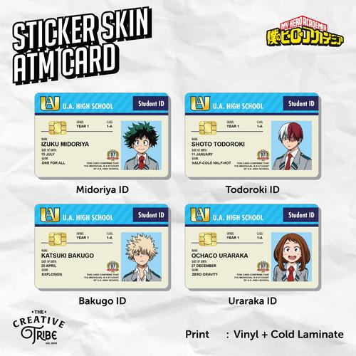Jual My Hero Academia Sticker Card Skin - Vinyl Debit Credit Emoney ...