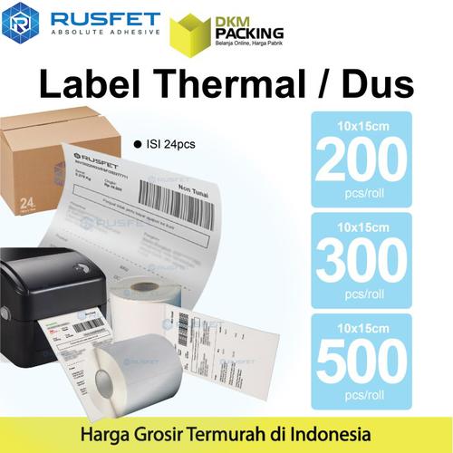 Jual Label Thermal Sticker Kertas Printer Resi Stiker Barcode POS DUS ...