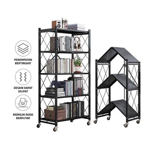 Jual Rak Besi Susun Lipat Serbaguna - Foldable Rack - Putih, Susun 5 ...