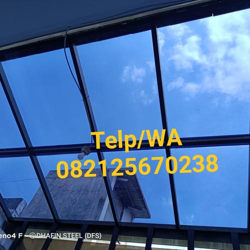 Jual canopy solar flat bisa buka tutup kanopi geser sliding manual ...