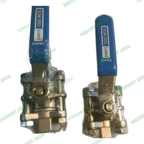 Jual BALL VALVE STAINLESS STEEL / STOP KRAN SANKYO 2"INCH TYPE 3PC ...