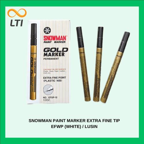 Jual MURAH snowman permanent paint marker / spidol permanent GOLD ...