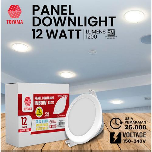 Promo Lampu LED Downlight ceiling plafon kantor rumah inbow bulat 12w ...