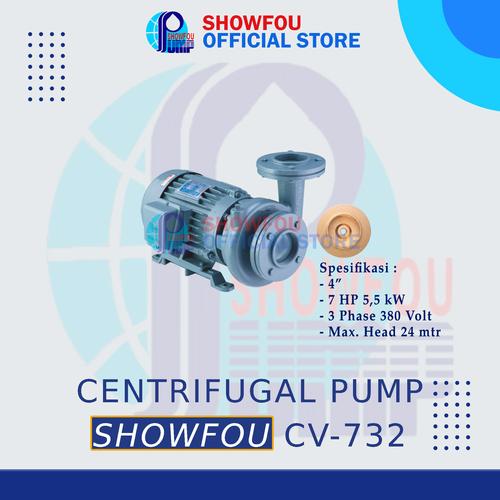 Jual SHOWFOU CENTRIFUGAL PUMP CV-732, 7.5 HP, 3 Phase 5.5 kWatt 4 Inch ...