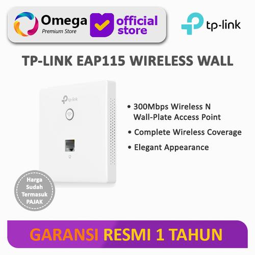 Promo TP-Link EAP115 Wall 300Mbps Wireless N Wall-Plate Access Point ...