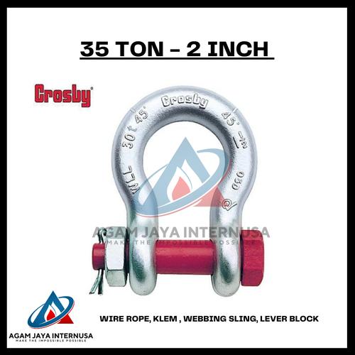 Jual Bow Shackle G2130 35 Ton - 2" CROSBY Segel Bolt Type - Kota ...