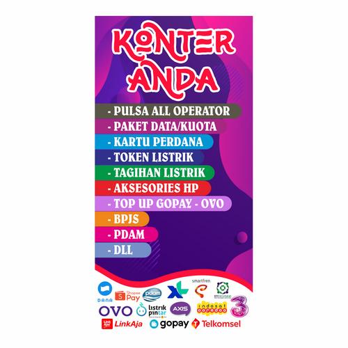 Jual Spanduk Banner Konter / Banner Konter / Aksesoris Konter - Oneklik ...