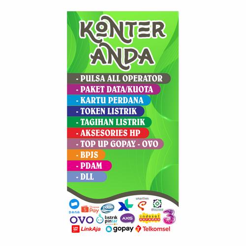 Jual Spanduk Banner Konter / Banner Konter / Aksesoris Konter - Oneklik ...