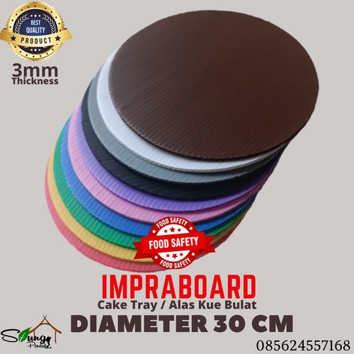 Jual Alas Tatakan Kue Tart Bulat 3mm Diameter 30 cm Cake Board ...