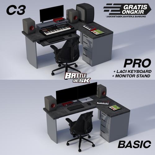 Jual C3 - Meja 180x120 Siku Kantor Komputer Kerja Office Gaming ...
