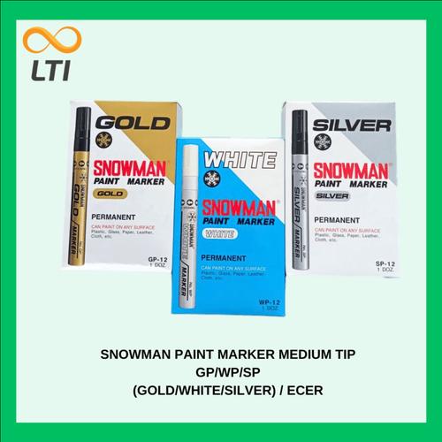 Jual Spidol Snowman Paint Marker / Spidol Permanent / Gold / Silver ...