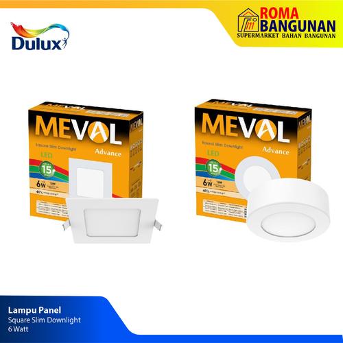 Jual Meval Lampu Panel Downlight LED Square Slim Downlight 6W 6 Watt ...