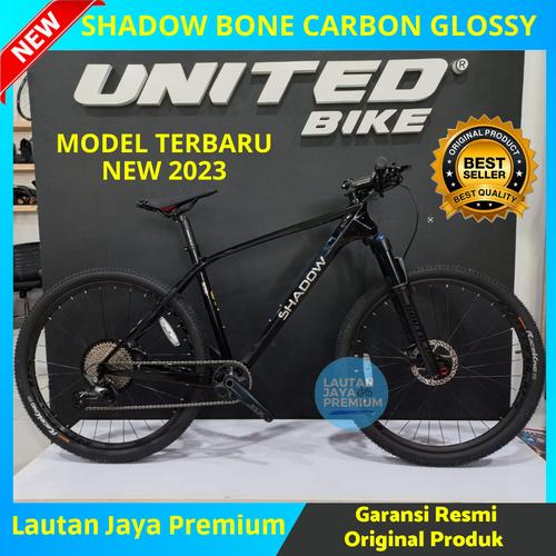 Jual Sepeda Gunung MTB 27.5 Shadow Bone Carbon Black Glossy - Hitam, L ...