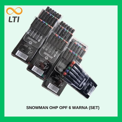 Jual Spidol Snowman Permanen OHP / OPF 6 Warna / SET - Kota Surabaya ...
