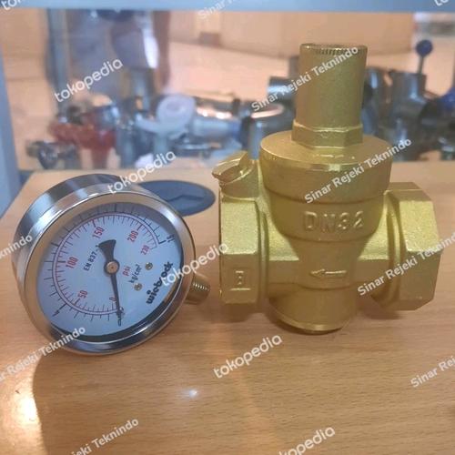 Jual Pressure Reducing Valve Kuningan 1/2" inch / PRV Regulator Water ...