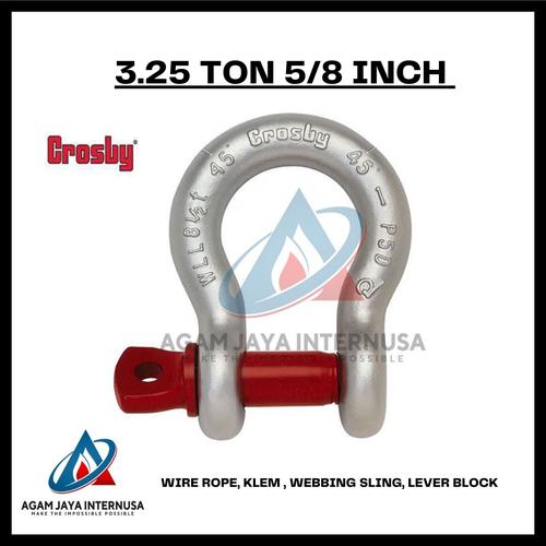 Jual Bow Shackle G209 3.25 Ton - 5/8" CROSBY Segel Screw Pin - Kota ...