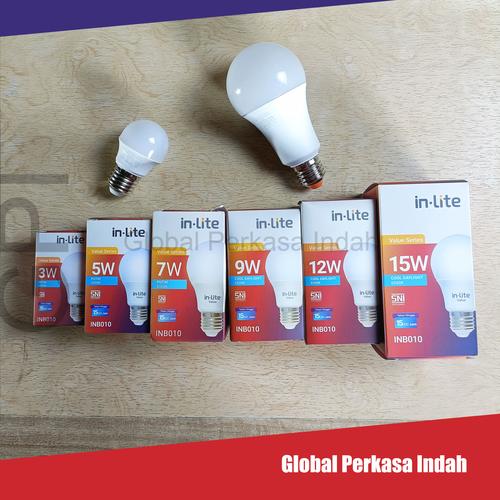 Jual INLITE LAMPU BOHLAM LED BULB 3W 5W 7W 9W 12W 15W 18W INB010 ...