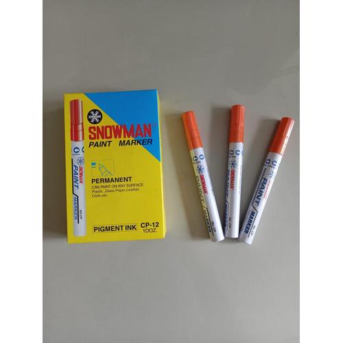 Jual Spidol Snowman Permanen Paint Marker CP - 12 / LUSIN - Orange ...